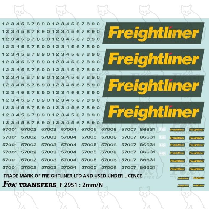 Freightliner Loco Livery Elements Classes 57/86