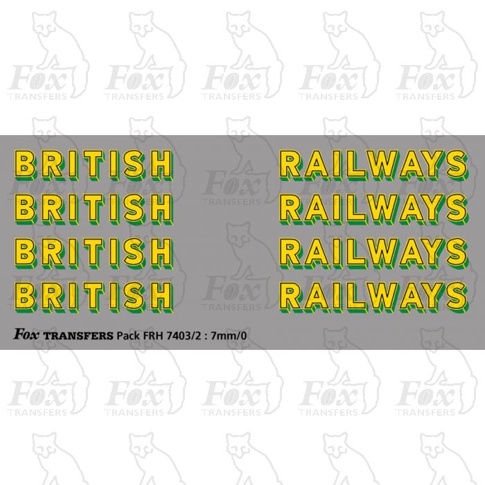 SR BRITISH RAILWAYS Bulleid Sunshine Lettering