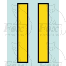 Running Numbering Yellow/Black outline - 4 inch