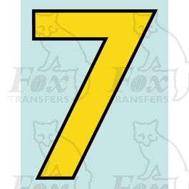 Running Numbering Yellow/Black outline - 4 inch