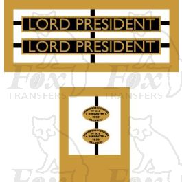 60503 LORD PRESIDENT