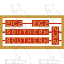 21C2 SOUTHERN NAMEPLATES WITH CAB AND BUFFERBEAM NUMBERS for UNION CASTLE