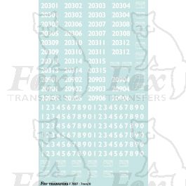 DRS Class 20 Loco TOPS numbersets/data panels