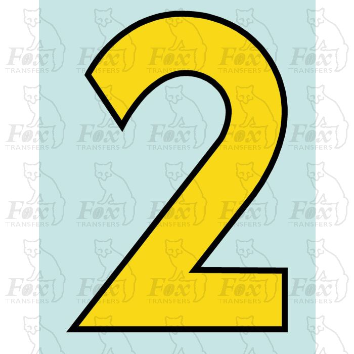 Running Numbering Yellow/Black outline - 4 inch